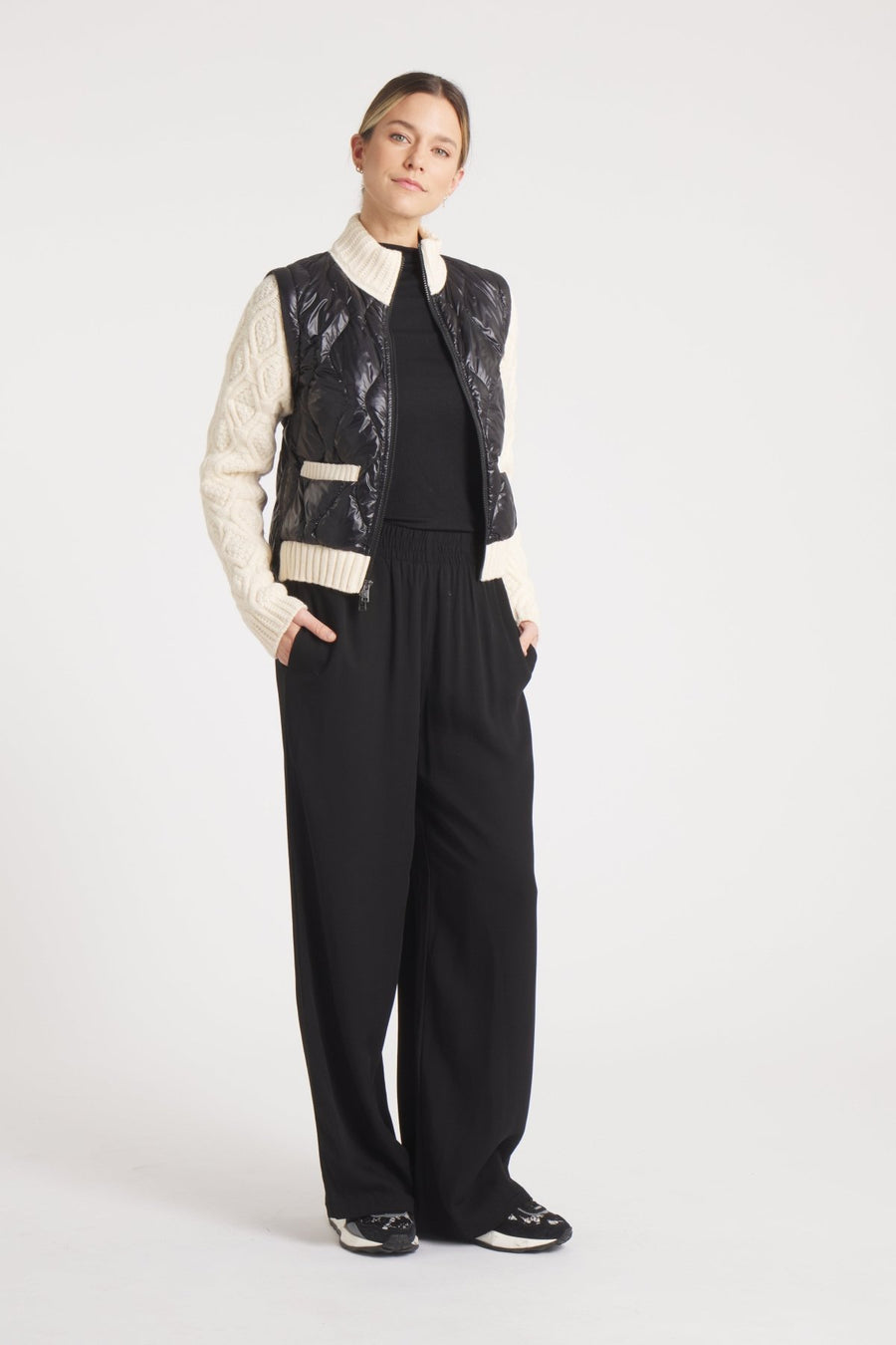 The Hyde | Quilted Down / Wool Jacket | Midnight Black / Beige – Cotes ...